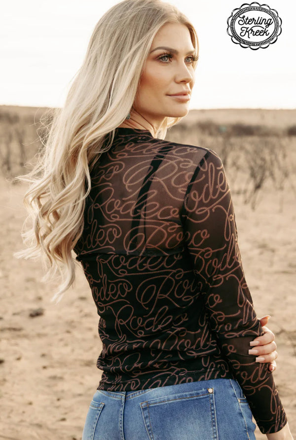 Rodeo Queen Mesh Top - Ropes and Rhinestones