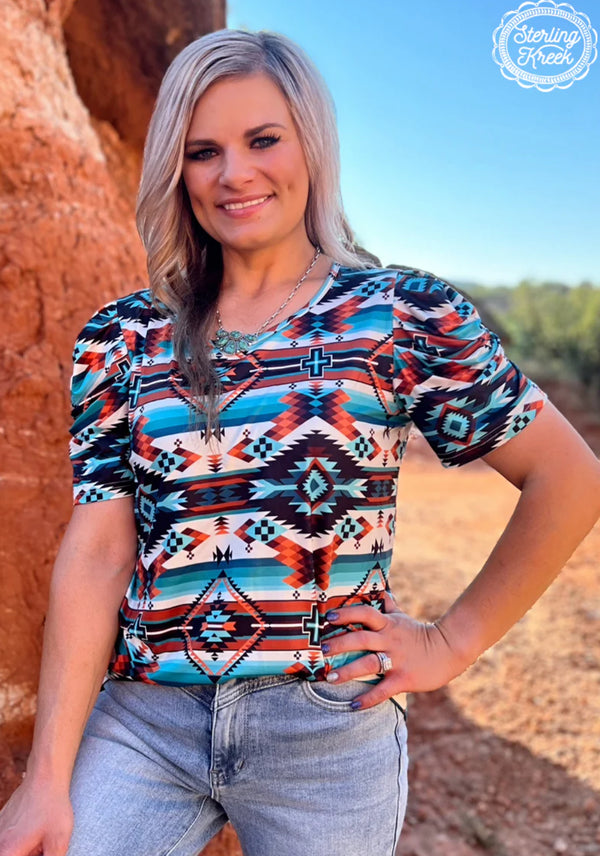 Memory Lane Aztec Top - Ropes and Rhinestones