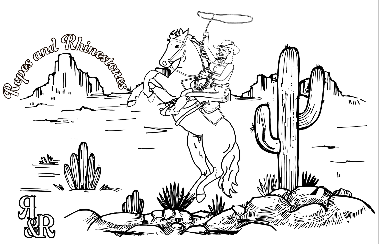 Ropes and Rhinestones Coloring Pages | The Western Clothing Store