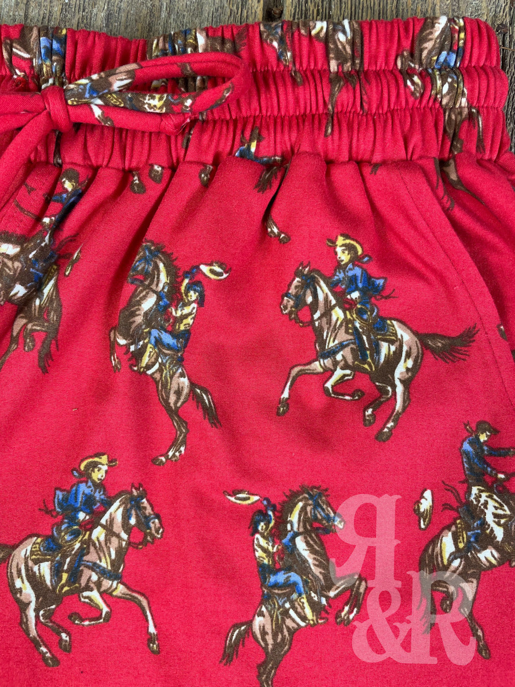 Cowboy Print Shorts with Pockets - Ropes and Rhinestones