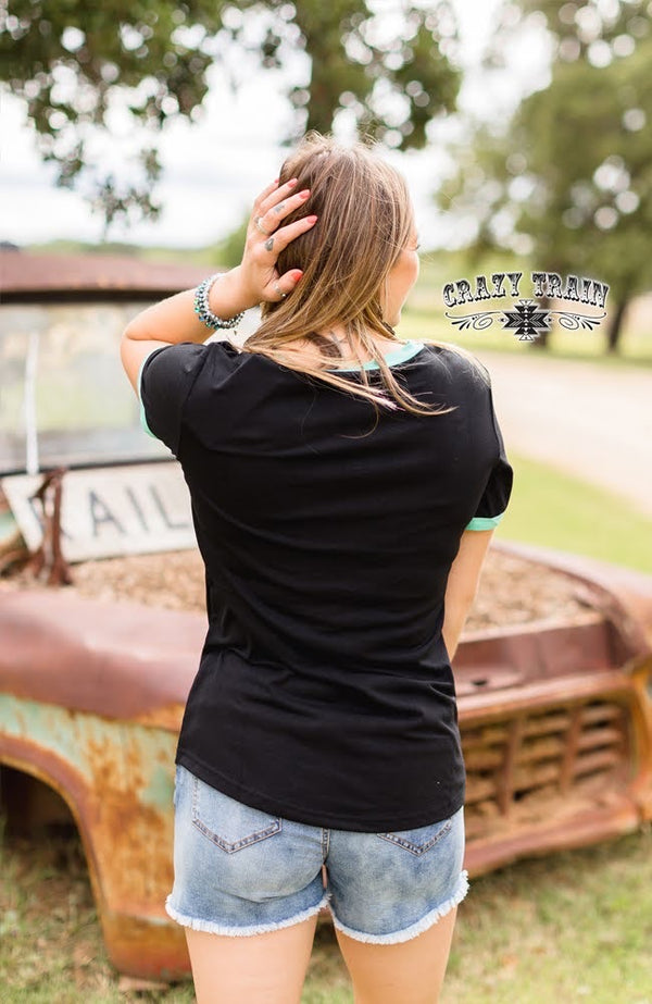 Crazy Train Stage Coach Top - Ropes and Rhinestones