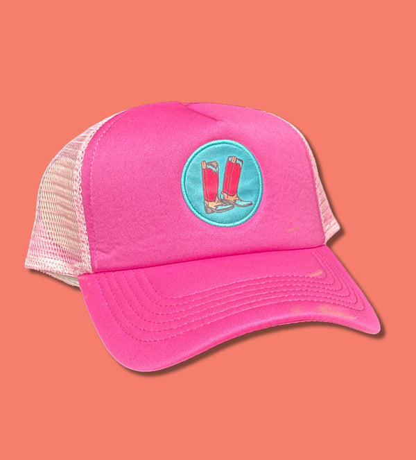 Truck Yeah Cowboy Boot Cap - Ropes and Rhinestones