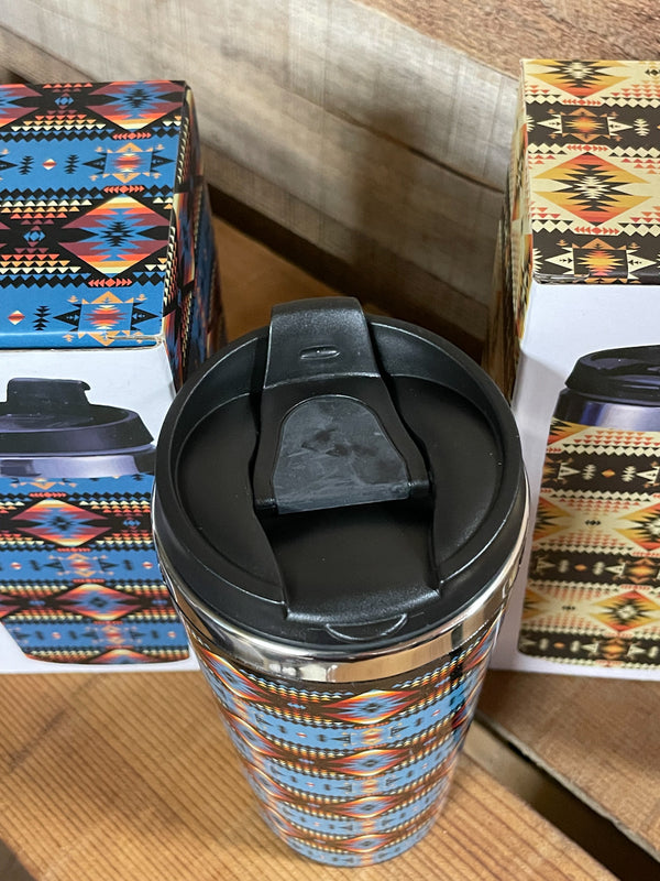 Aztec Coffee Travel Mug - Ropes and Rhinestones