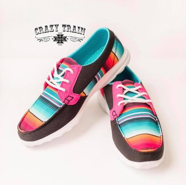 Crazy Train Serape Loafer Shoes - Ropes and Rhinestones